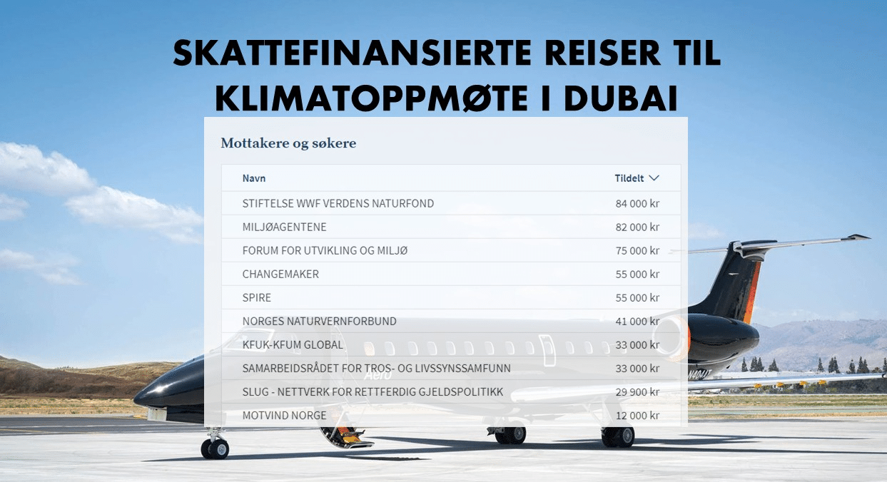 Bruker en halv million skattekroner på flybilletter til "klimamøter" (+)