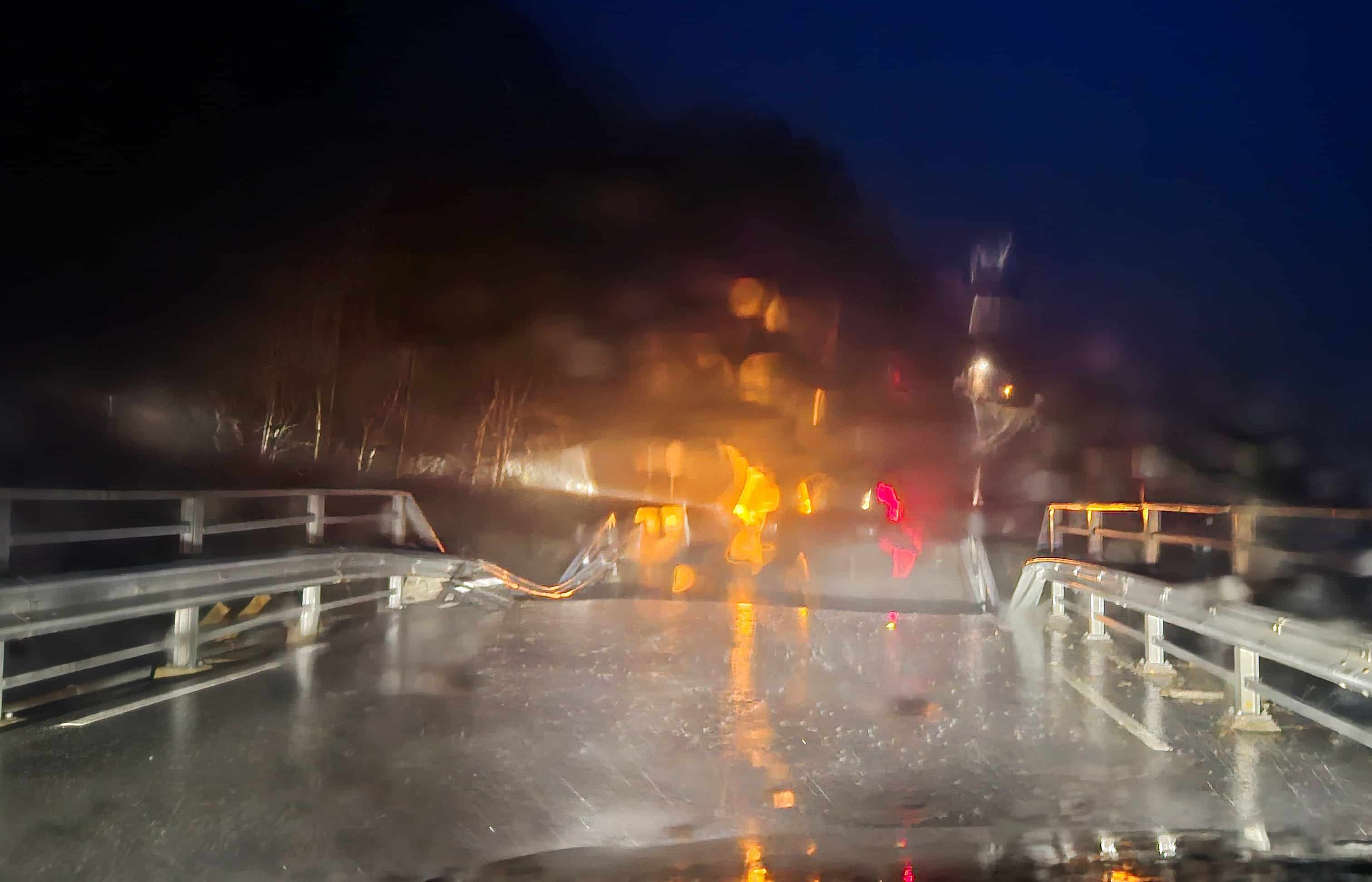 Bro har knekt: Odda er isolert