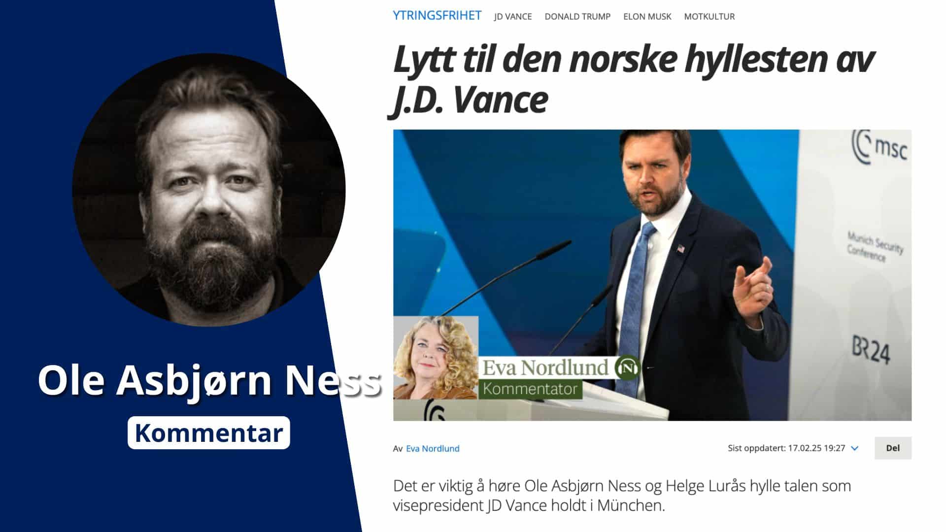 Norske medier lyver om JD Vance